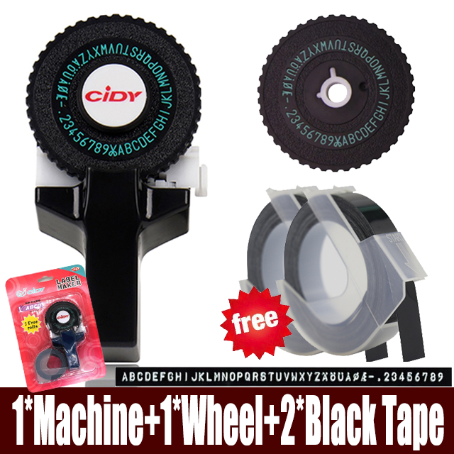 Multicolor Manual Label Maker Sticker Nama Dymo 3D Embossing Sticker ...