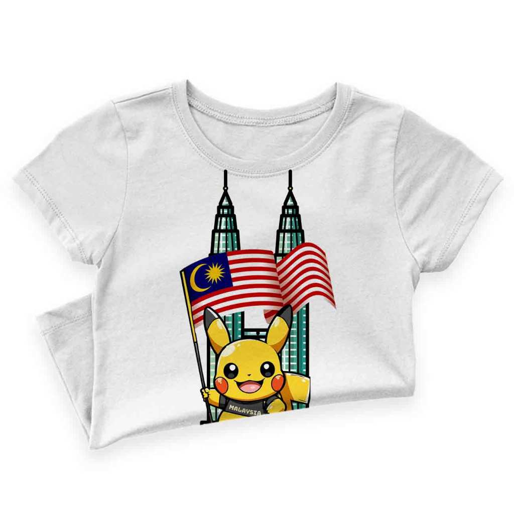 Pikachu Pokemon Malaysia Merdeka Kid Cotton T Shirt Jalur Independent ...