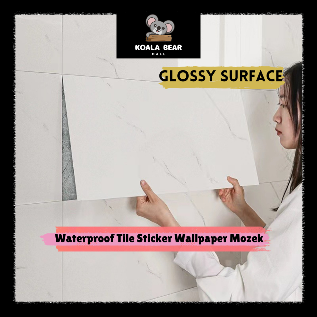 Kitchen Wall Sticker Wall Paper Dinding Bathroom Wallpaper Waterproof ...