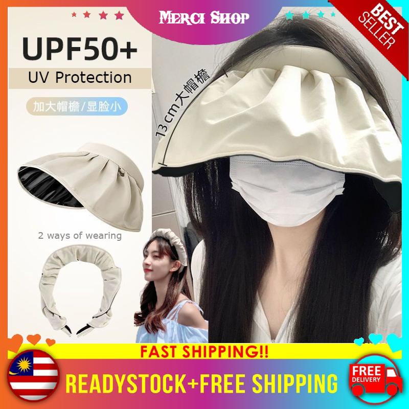 MS Sunshade Hat UV Protection Cap Foldable Wide Large Brim Summer Hat ...