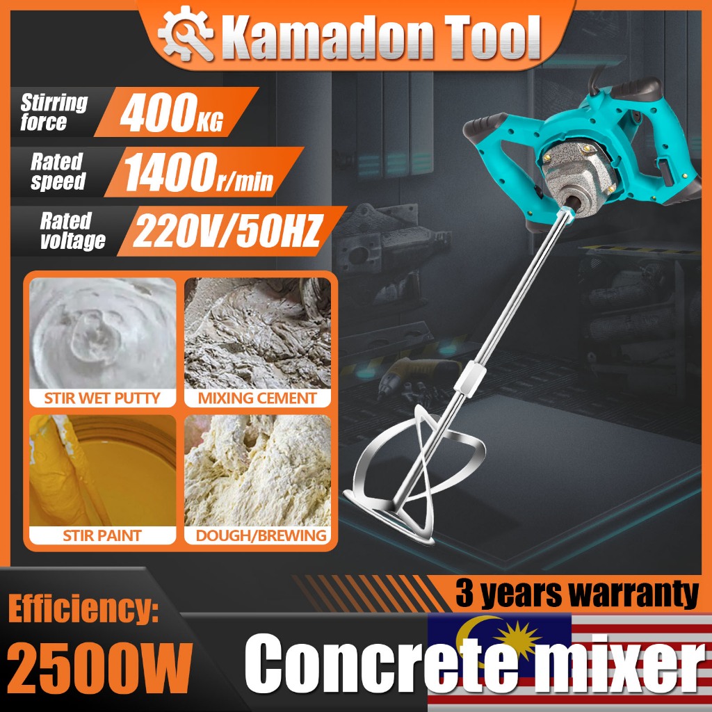Lectric mixer 6 speed mixer cement concrete paint mixer power tool ...