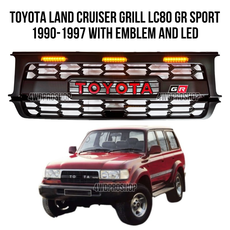 Toyota Land Cruiser 80 GR SPORT Grill LC80 1990-1997 With Emblem And ...