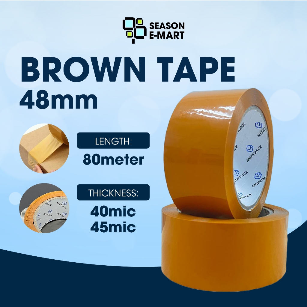 48mm Brown High Quality Opp Tape Brown Tape Fragile Tape 80m School ...