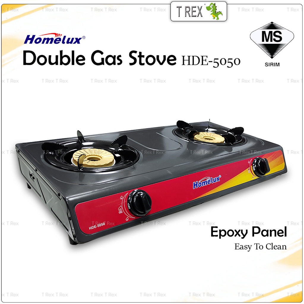 Homelux Double Gas Stove Cooker HDE-5050 / 2 Burners Gas Stove Cooker ...