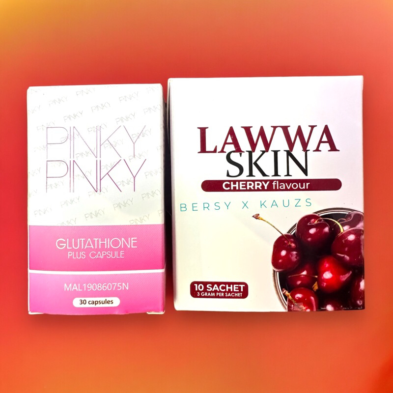 Pinky Pinky Glutathione Plus Capsule Free Gift Lawwa Skin 1 Box ...
