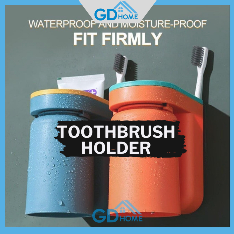 Toothbrush Holder Wall-Mounted Organiser Bekas Berus Gigi Dinding Rak ...