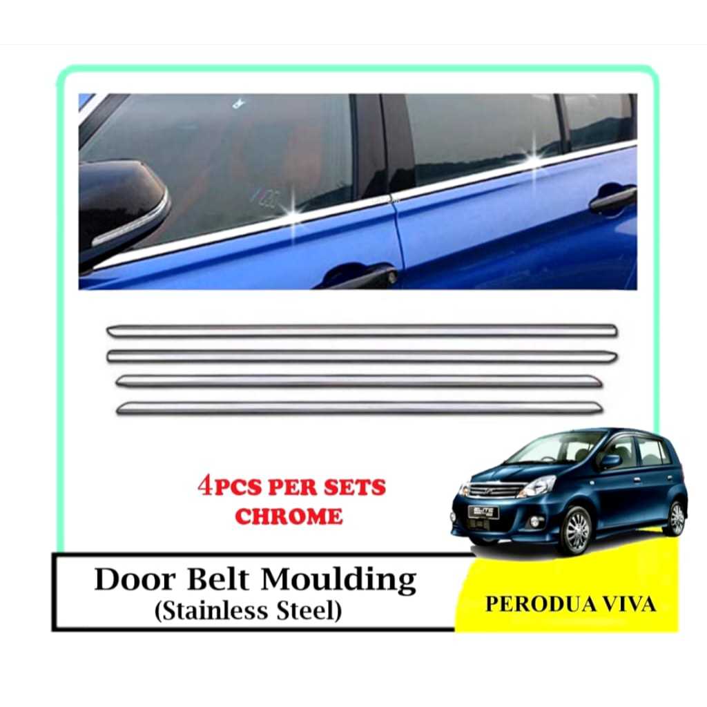 PERODUA VIVA CAR WINDOW MOULDING CHROME TRIM | Shopee Malaysia