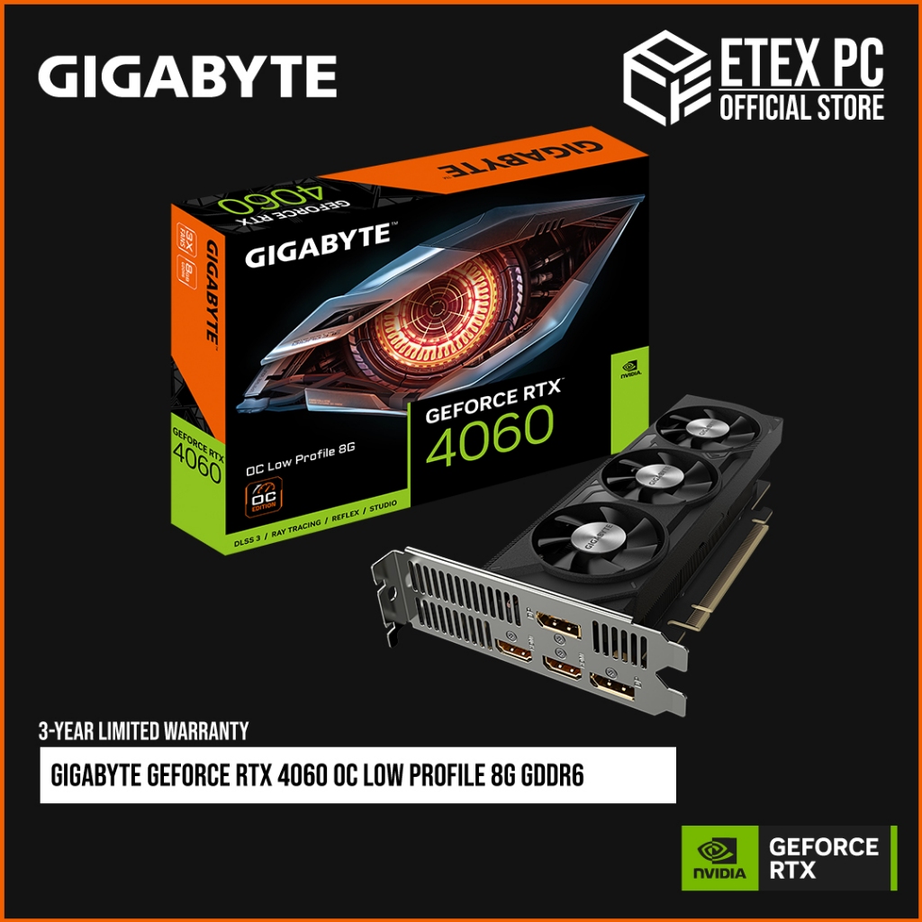 GIGABYTE GeForce RTX 4060 OC Low Profile 8G GDDR6 # GV-N4060OC-8GL ...