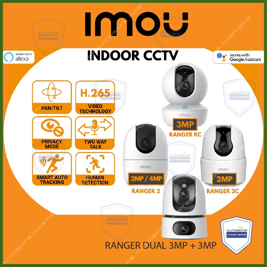 Imou Dahua Indoor Pan/Tilt Series Ranger 2/2C/RC Ranger Dual 6MP 3+3MP ...