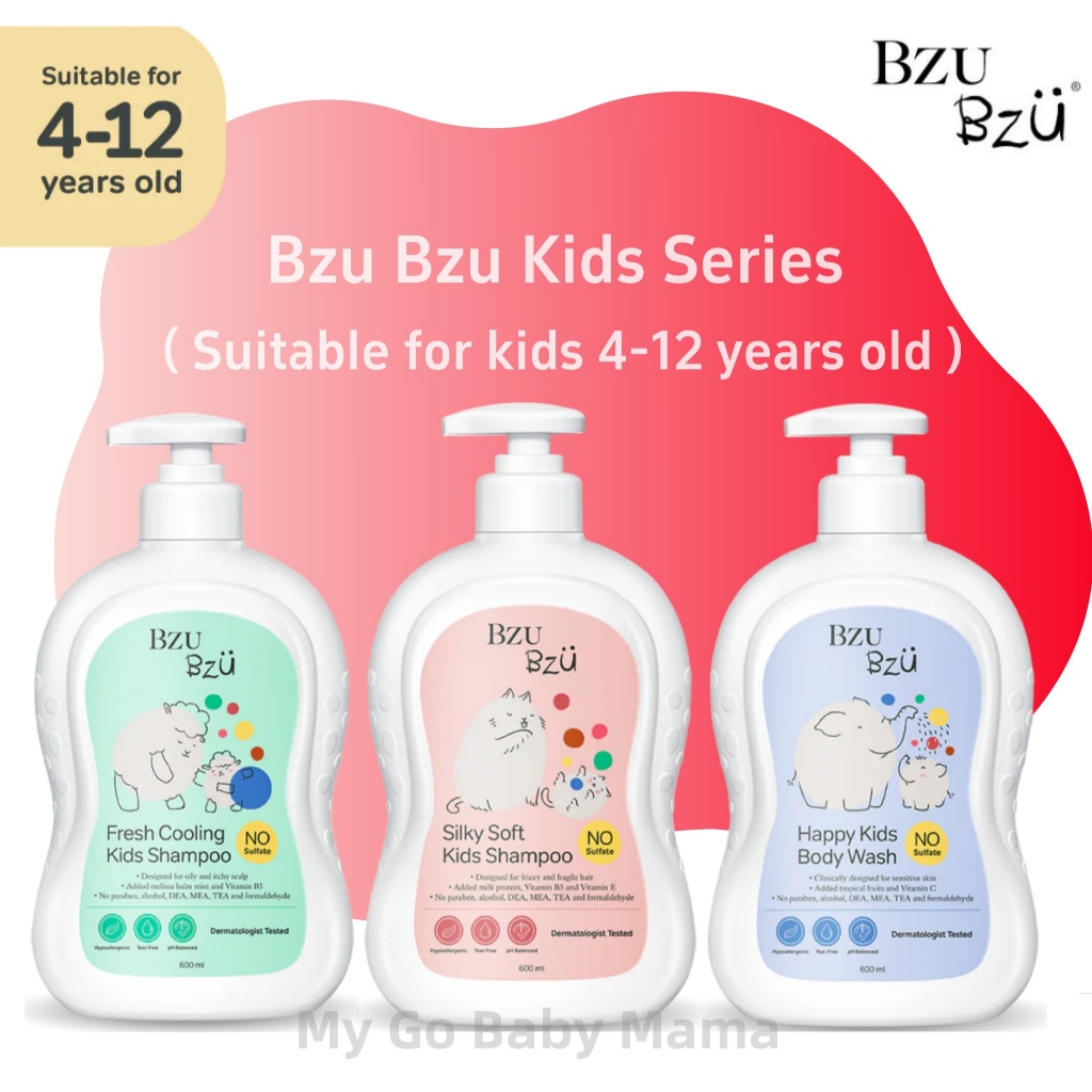 Bzu Bzu Happy Kids Body Wash ,Silky Soft Kids Shampoo,Fresh Cooling ...