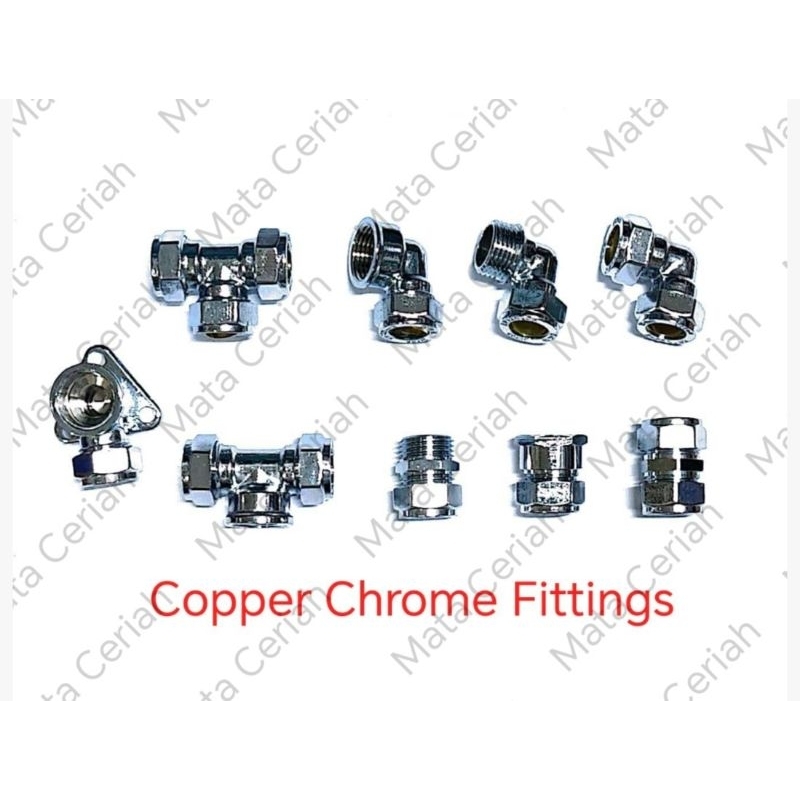 Copper Compression Pipe Fittings Copper Chrome Fittings Elbow Socket ...