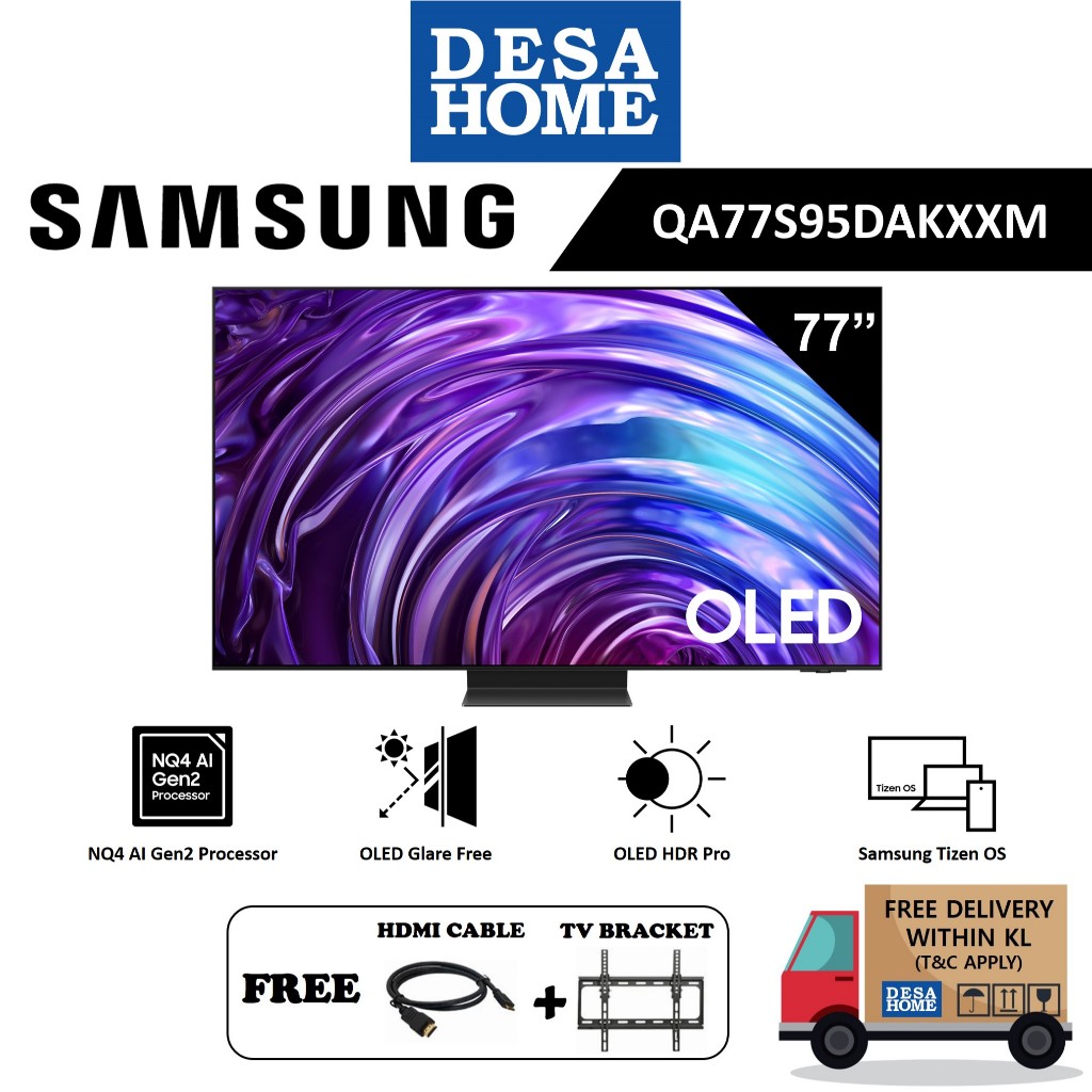 (FOC SHIPPING WITHIN KL & GIFTS) SAMSUNG QA77S95DAKXXM 77'' OLED 4K ...