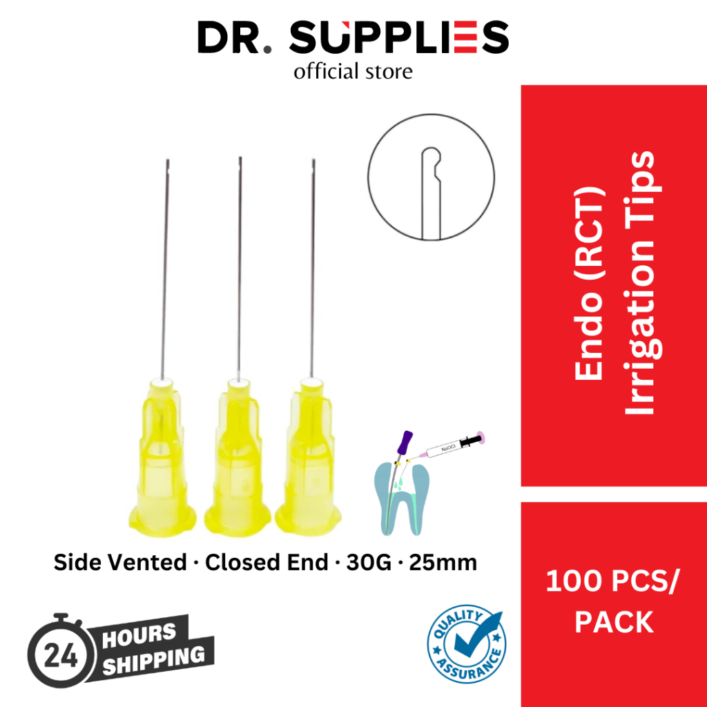 100PCS 30G Dental Side Vent, Close-End Dental Endo Irrigation Tips ...