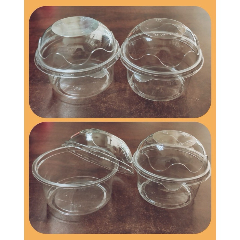 (50Pcs) 480ml/EC16 Disposable Plastic Round Bowl whit Dome Lid ...