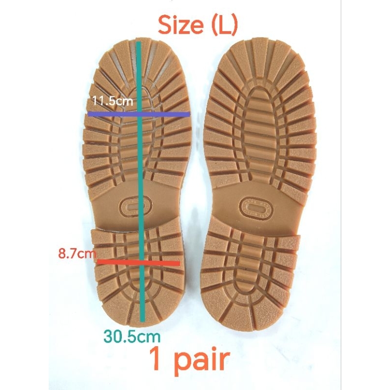 Tukar Tapak # BT 929 Tapak boots Tumit Rendah/Tapak Potong Getah ...