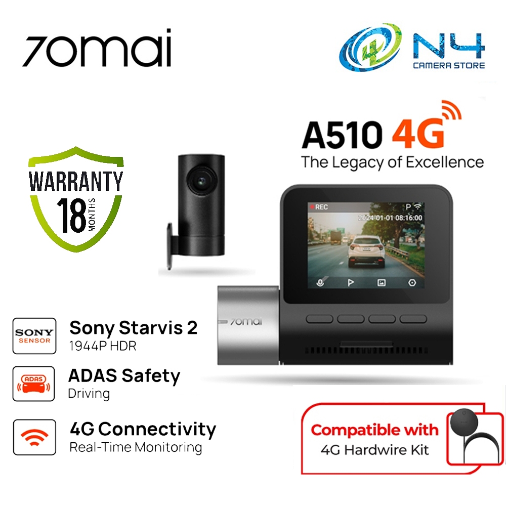 [New Launch] 70mai A510 Dash Cam Dual Vision Car Recorder with GPS ADAS [Malaysia Autoshow 2024 ...