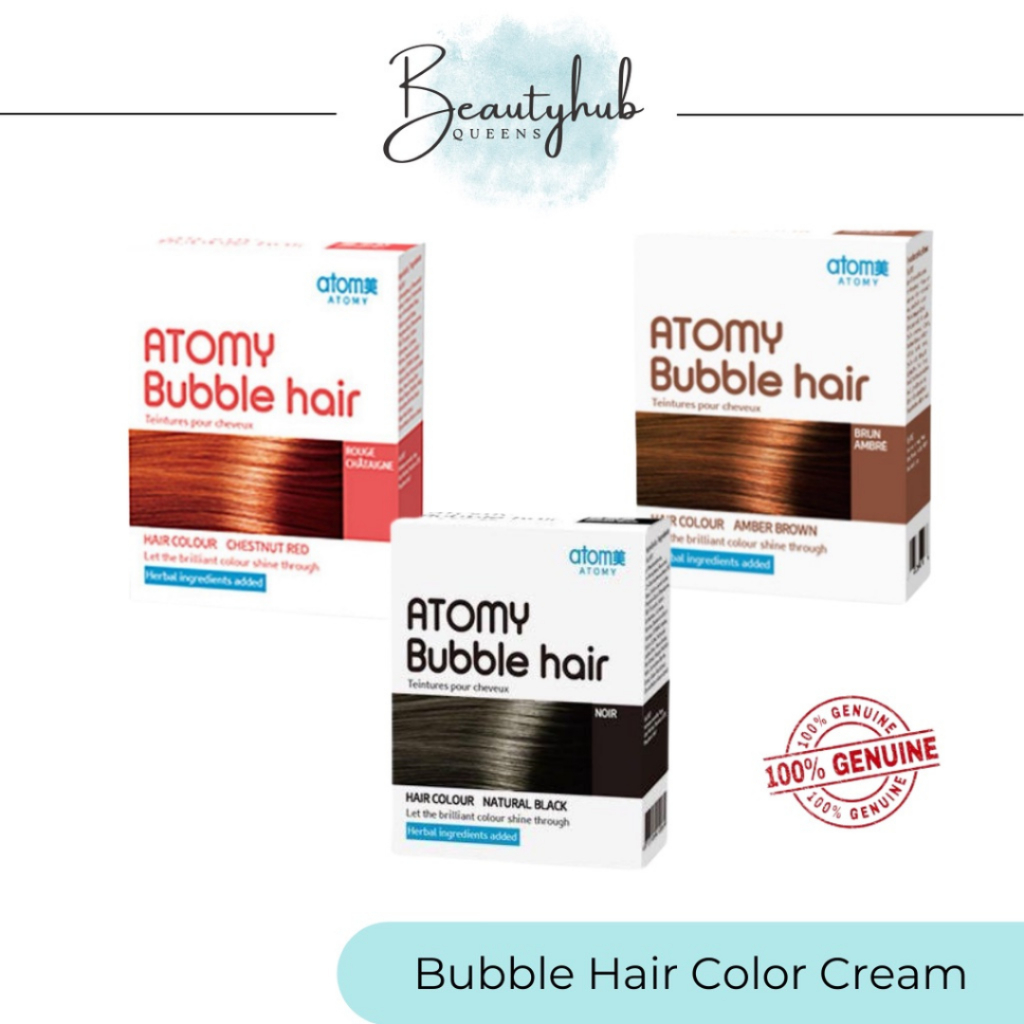 Atomy Bubble Hair Color (Natural Black / Amber Brown / Chestnut Red ...