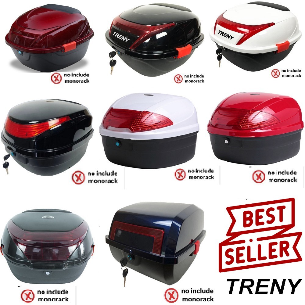 TRENY 32L Motorcycle Box X2 Heavy Duty Storage Box Motor Peti Motosikal ...
