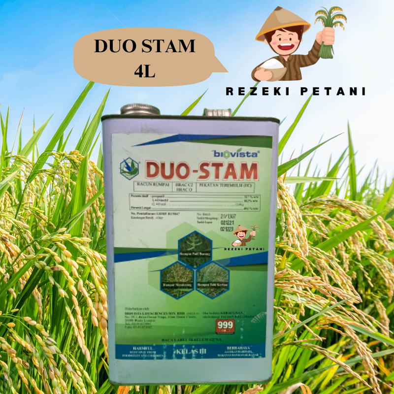 [ORIGINAL]4L Duo-Stam EC BIOVISTA /Racun Rumput di Petak Sawah Padi ...