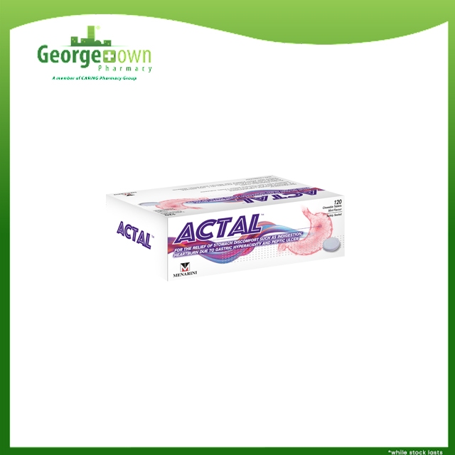 ACTAL Antacid Chewable Tablet (10's x 12) [Georgetown Wellings Pharmacy ...