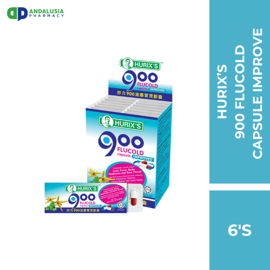 HURIX'S 900 FLUCOLD CAPSULE IMPROVED | Shopee Malaysia