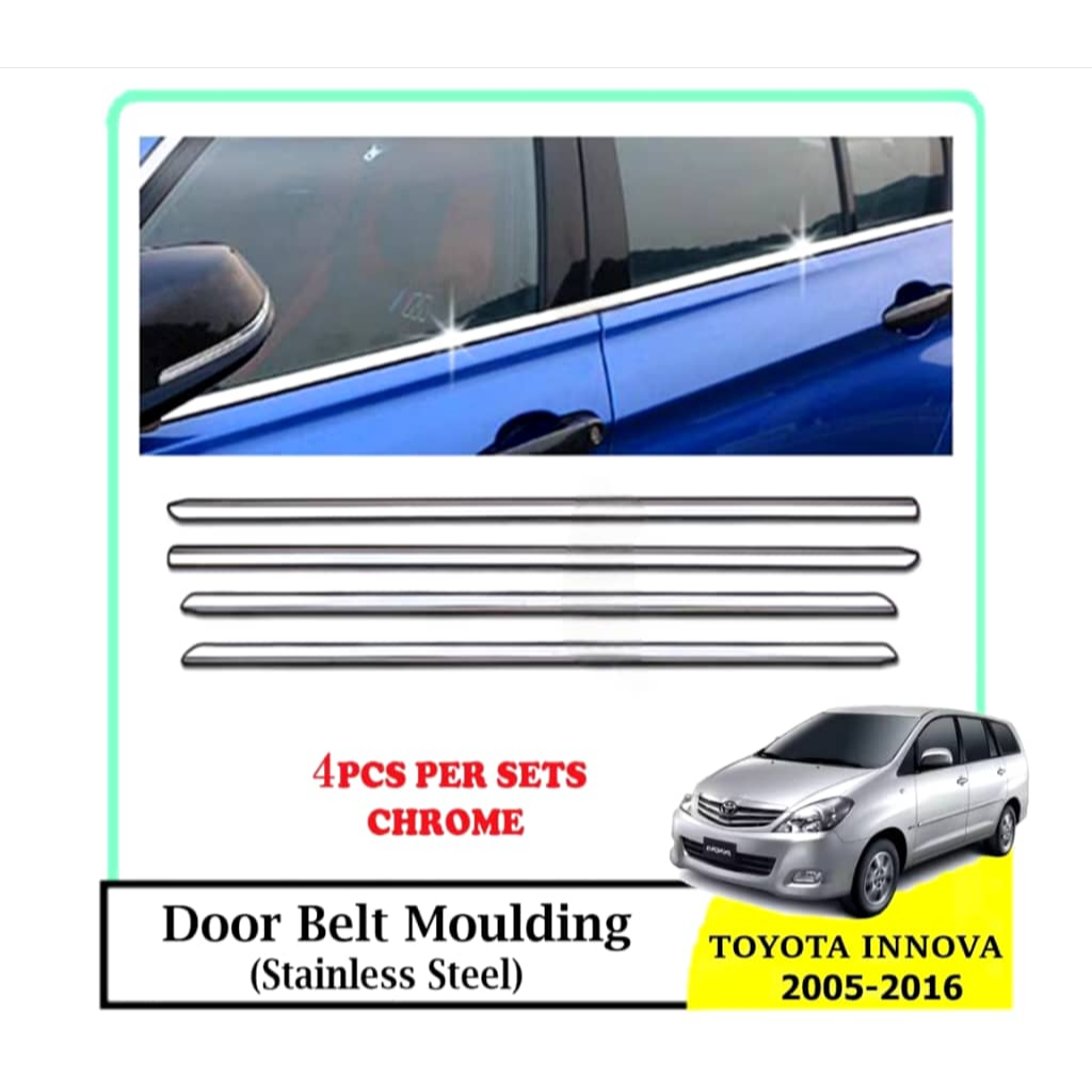 Toyota Innova 05-16 Chrome Door Belt Moulding Trim Cover | Shopee Malaysia
