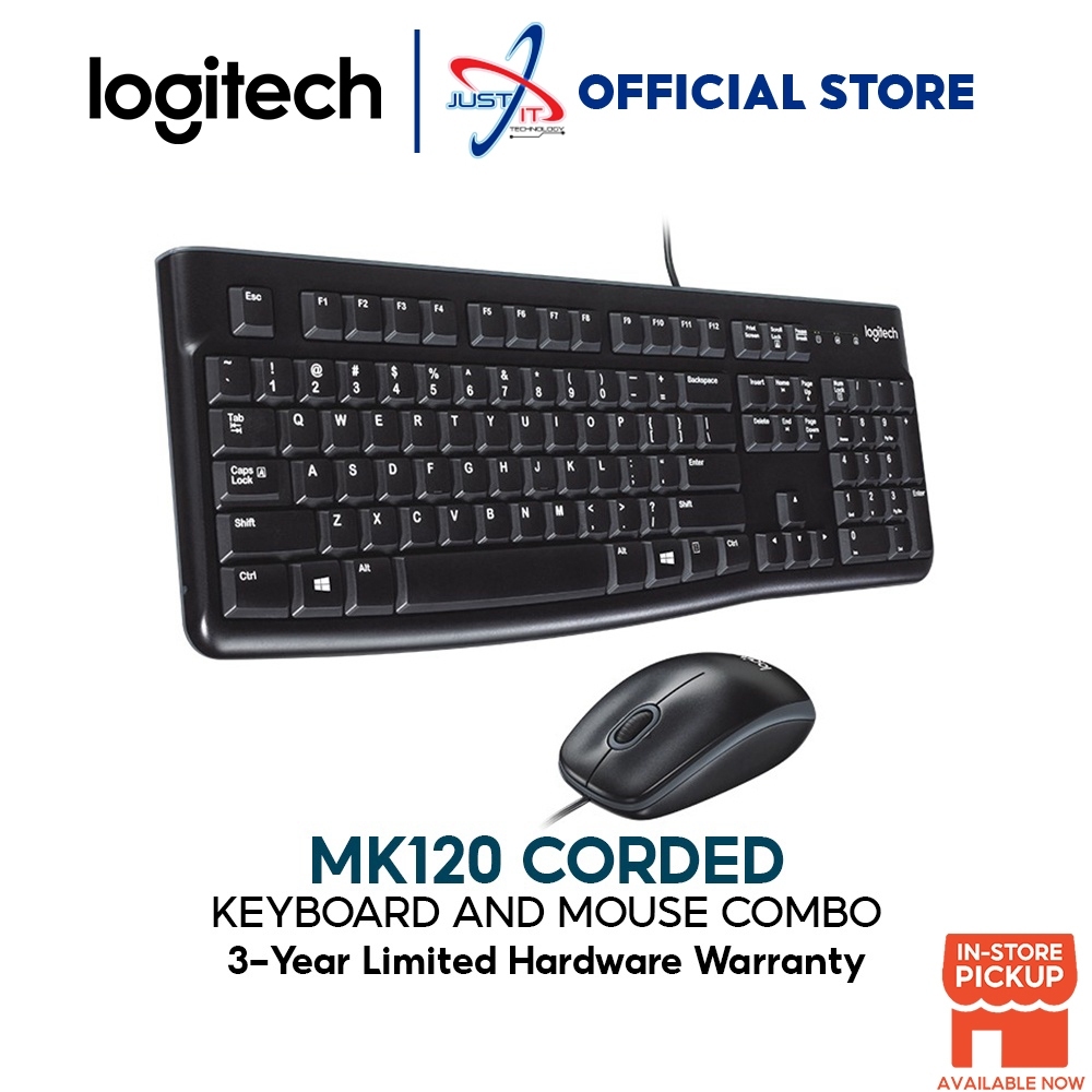 Logitech MK120 Classic Desktop Keyboard Mouse Combo ( 920-002565 ...