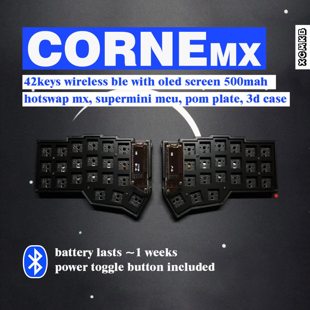 Corne Ergonomic Split Mechanical Keyboard Kailh Mx Hotswap / Cornr LP ...