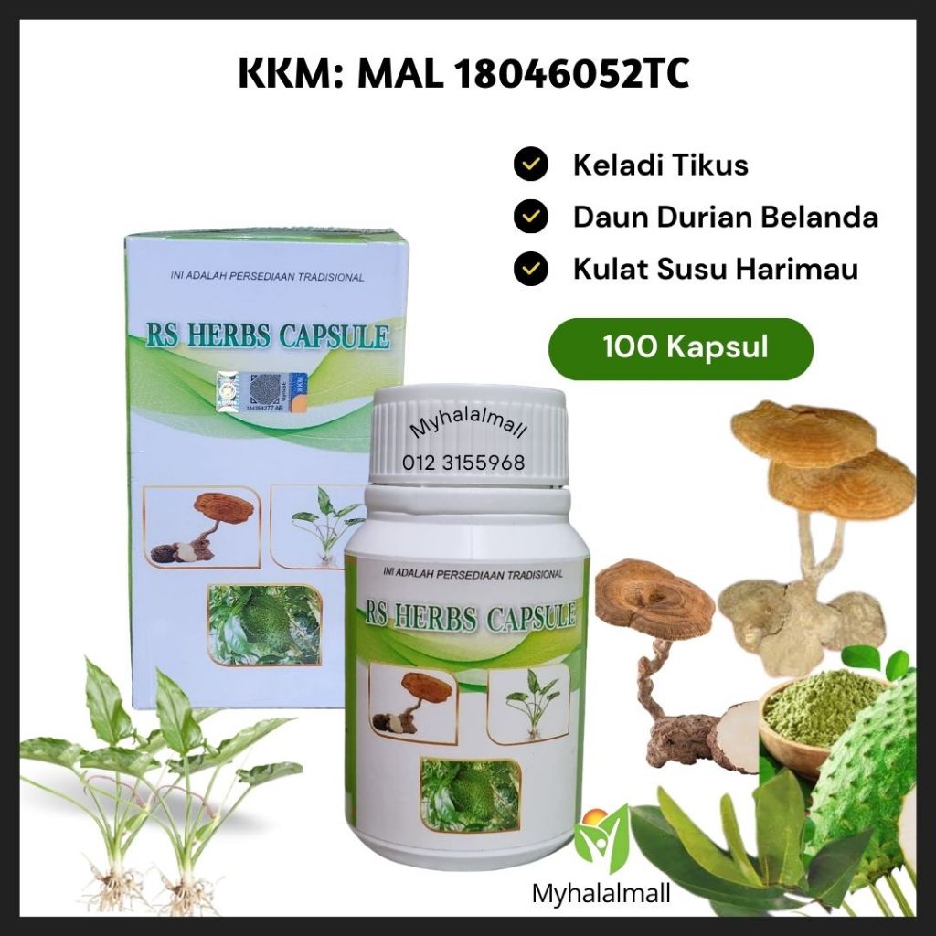 KAPSUL KELADI TIKUS Plus - RS Herbs - Khasiat Kulat Susu Harimau ...