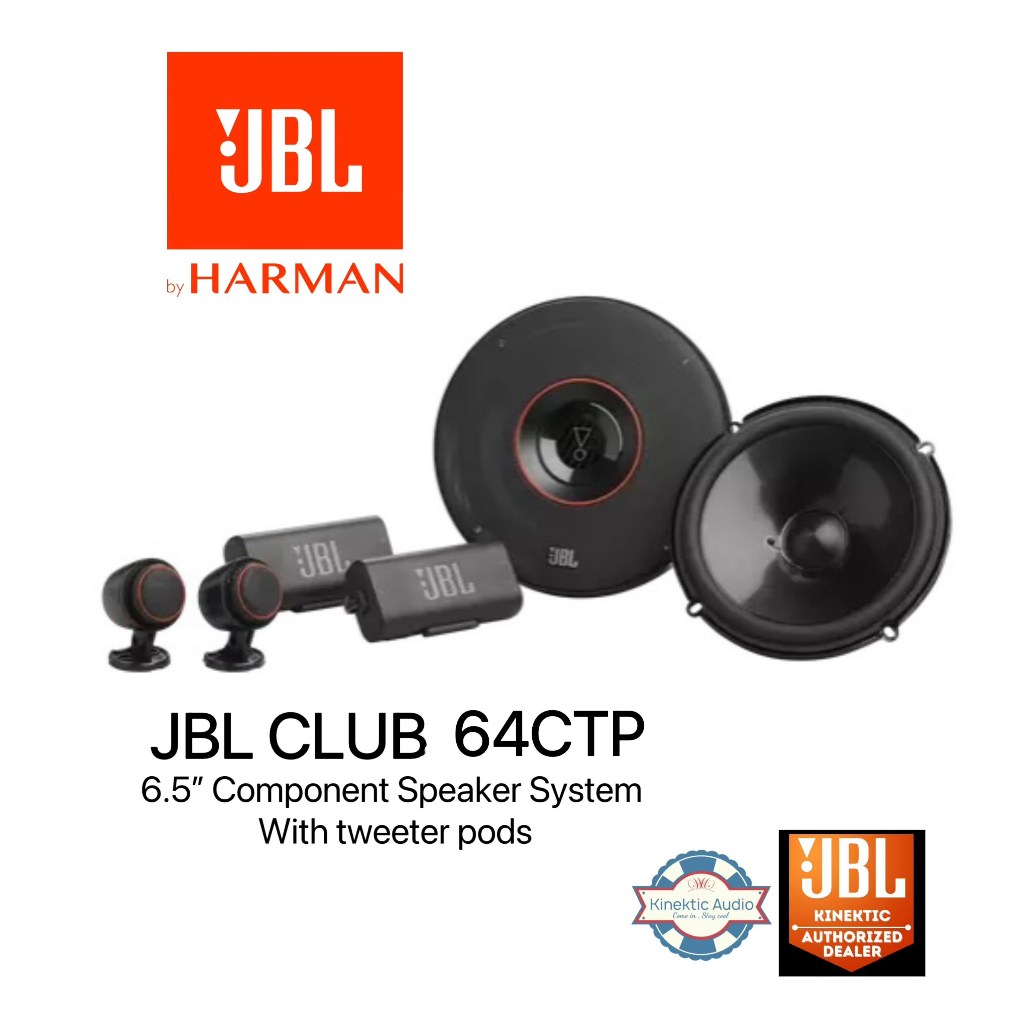 JBL Club 64CTP - 6-1/2" component speaker system with tweeter pods / Car component speaker ...