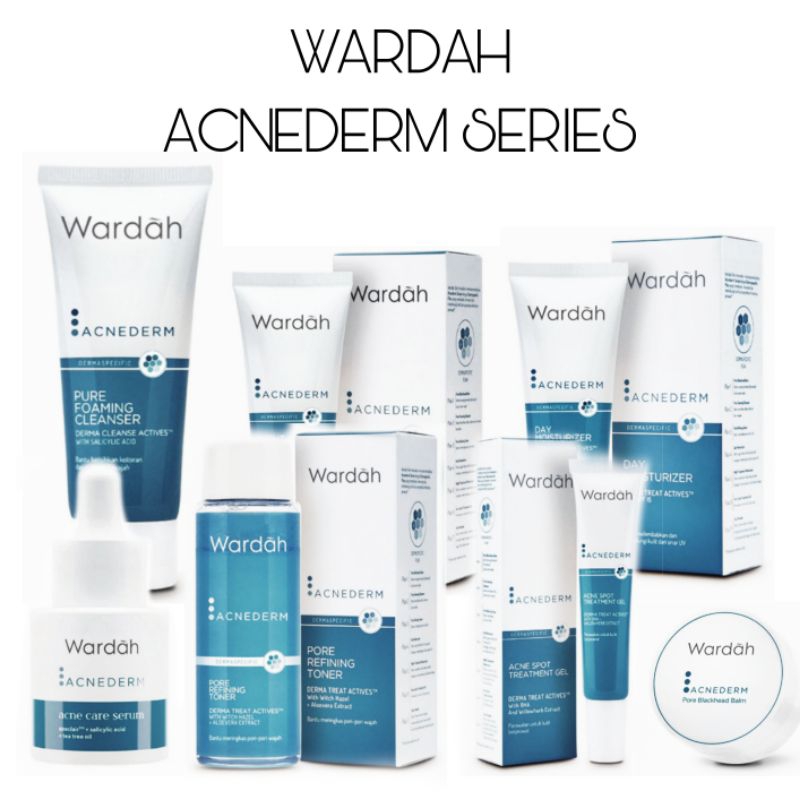 Wardah Acnederm Series: Face Wash | Toner | Moisturizer | Balm | Serum ...