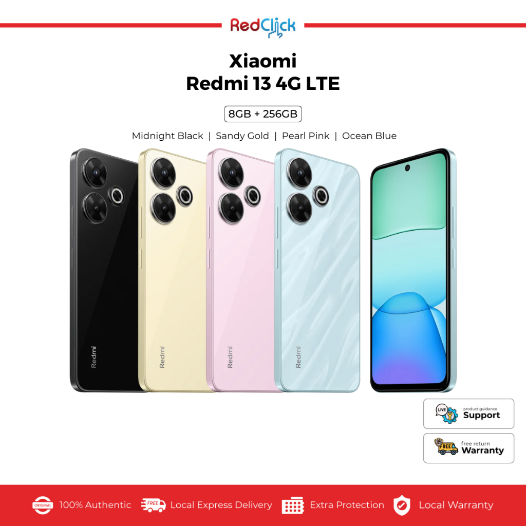 Xiaomi Redmi 13 / Redmi 12 4G LTE (8GB+256GB) Xiaomi Malaysia Set ...