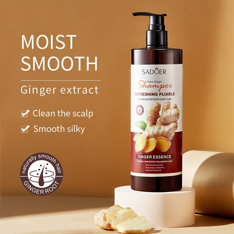 SADOER Ginger Plant Essence Hair Shampoo Conditioner Hair Mask Hair Essence Refreshing Pliable ...