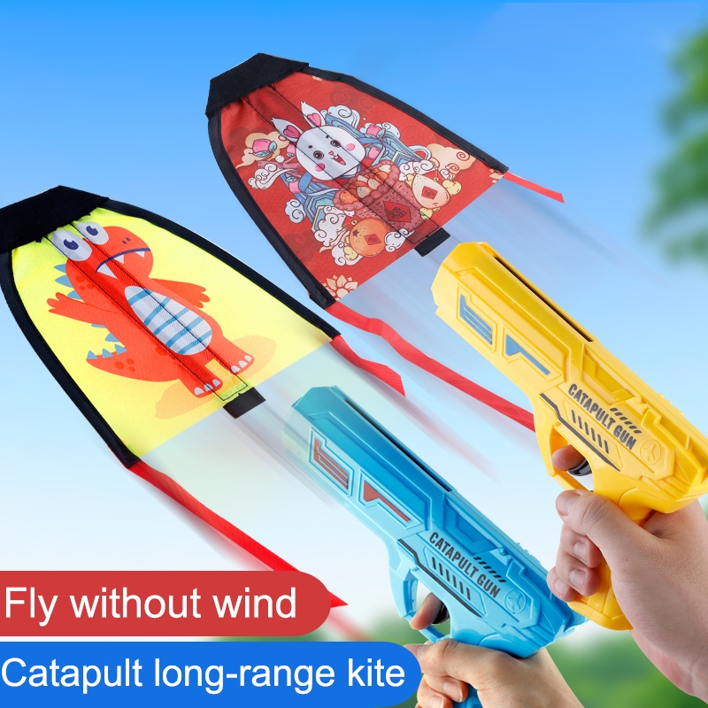 Catapult Kite Gun Children Gliding Foam Airplane Gun Boy Outdoor Sports ...