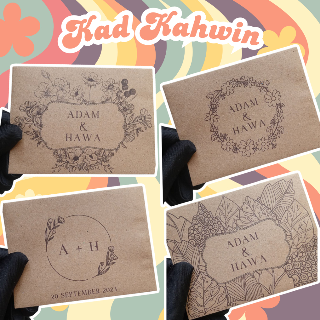 KAD JEMPUTAN KAWIN BAJET BESERTA SAMPUL | WEDDING INVITATION CARD ...