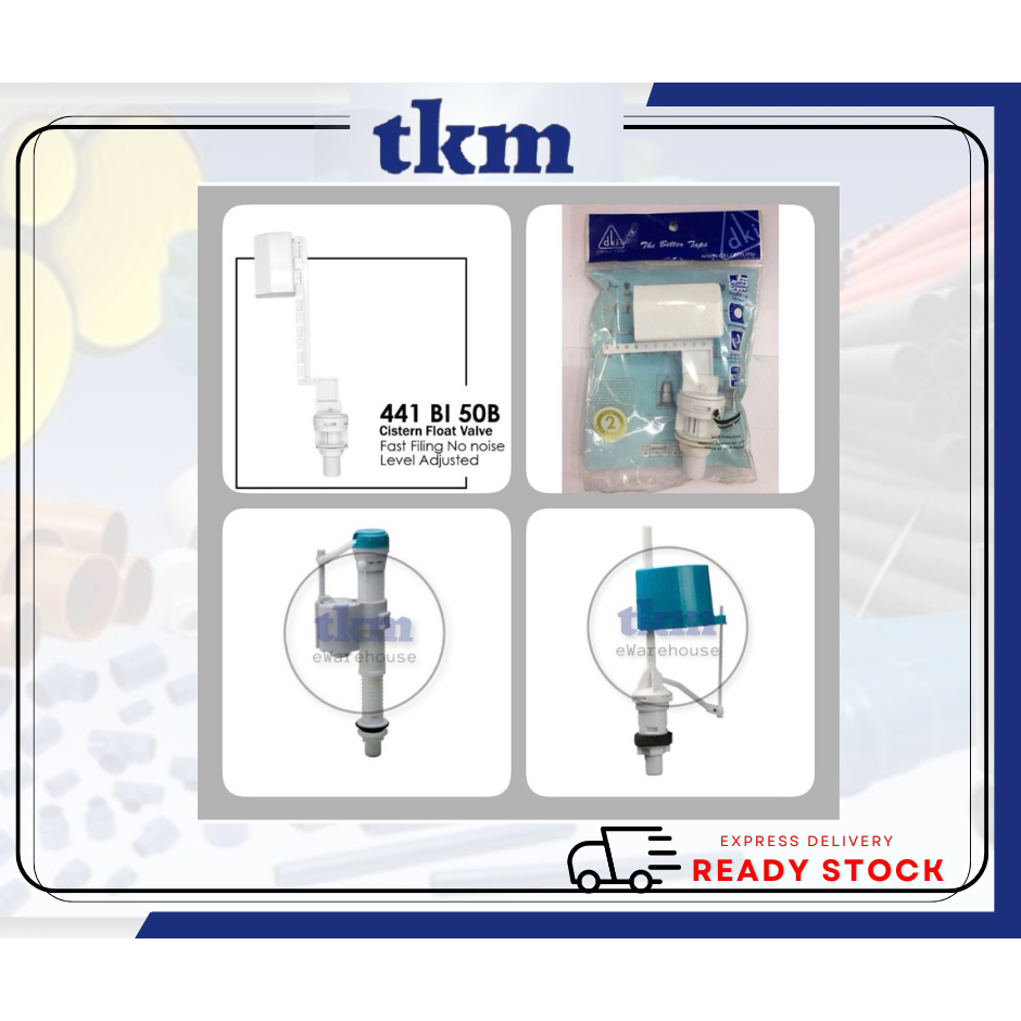 [TKM] BRAND DKI CODE: 4401S PVC Standard Toilet Cistern Float Valve ...