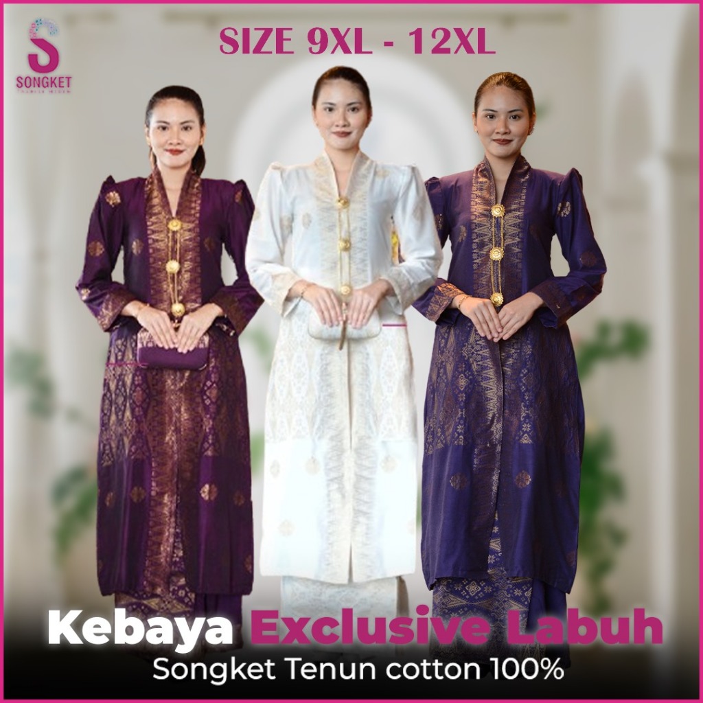 Size 9XL - 12XL | Plus size | Kebaya Exclusive Labuh | Kebaya songket ...