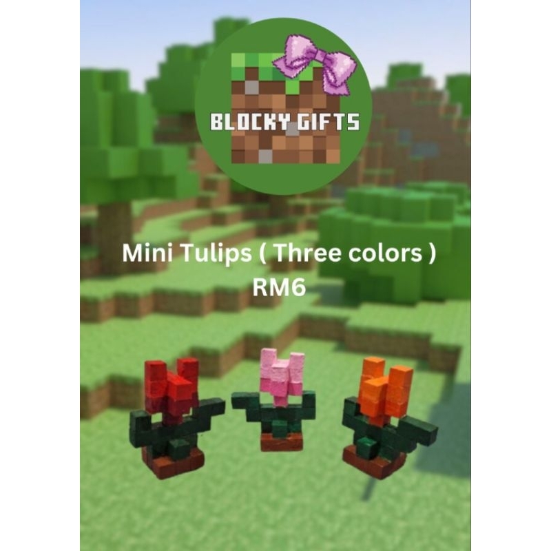 Minecraft Hand-made Mini Tulips ( Three Colors ) | Shopee Malaysia