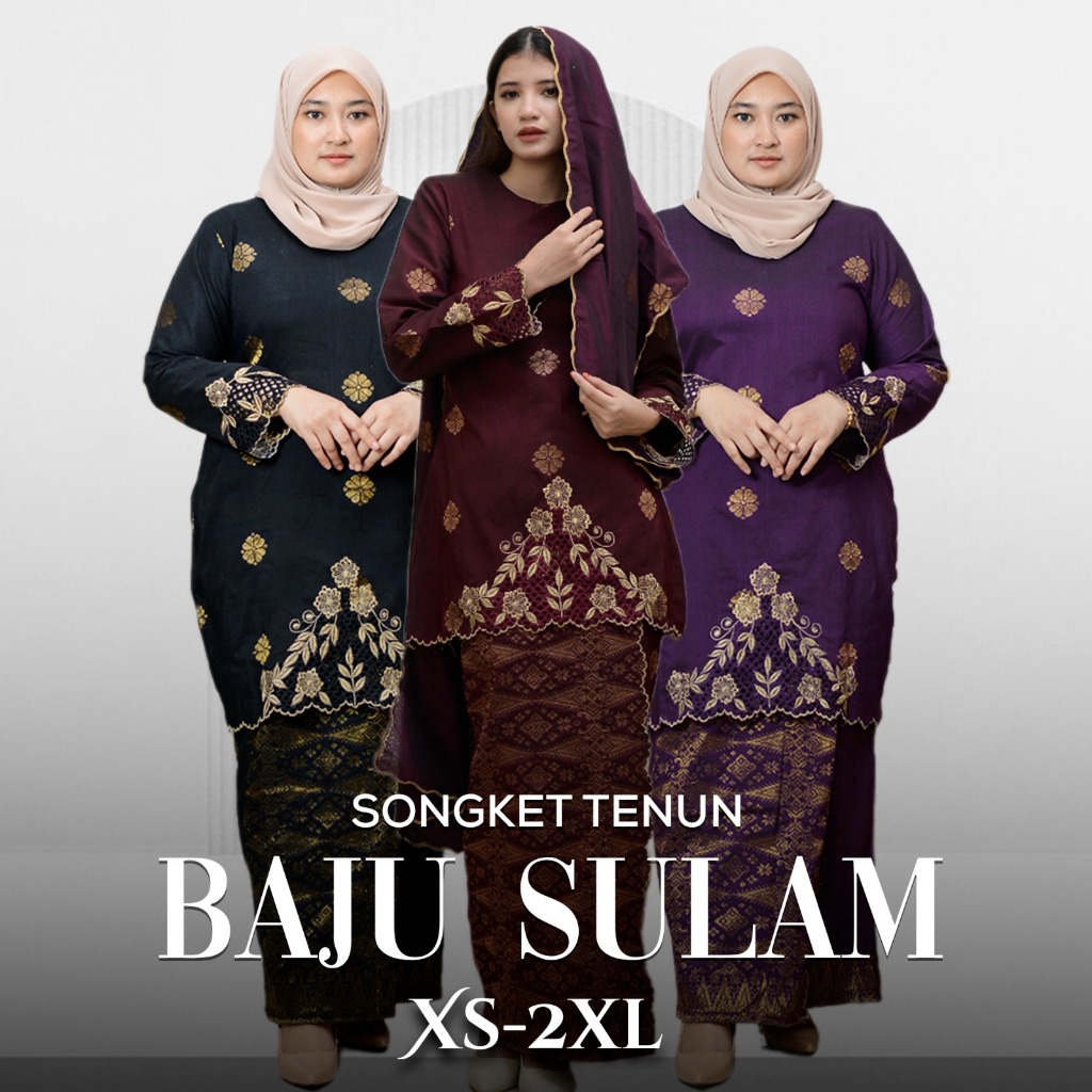 Size S _ 2XL | BAJU SULAM New Design | Cotton 100% | Baju Songket Dress ...