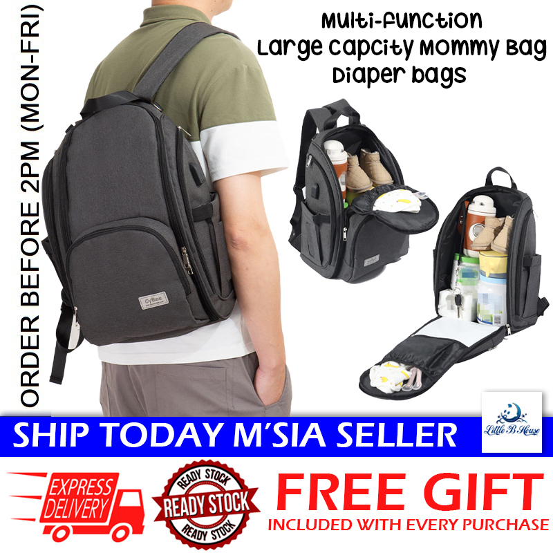 [Little B House] Baby Travel Bag Diaper Backpack Nappy Bag Mommy Bag ...