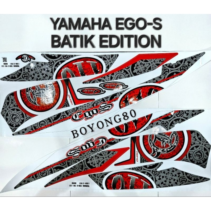 YAMAHA EGO S CUSTOM DESIGN BATIK SPECIAL EDITION BODY STICKER ( READY ...