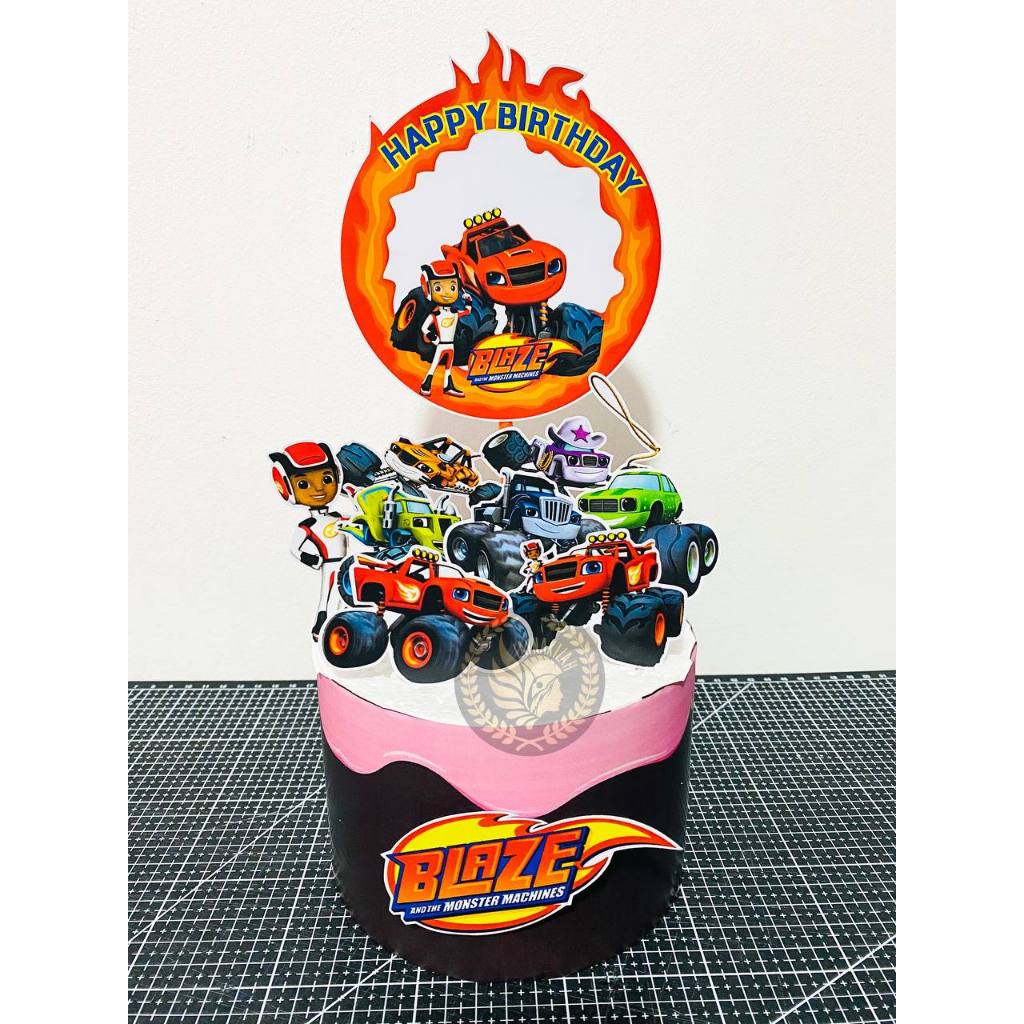 Blaze Monster Truck Cake Topper | Shopee Malaysia