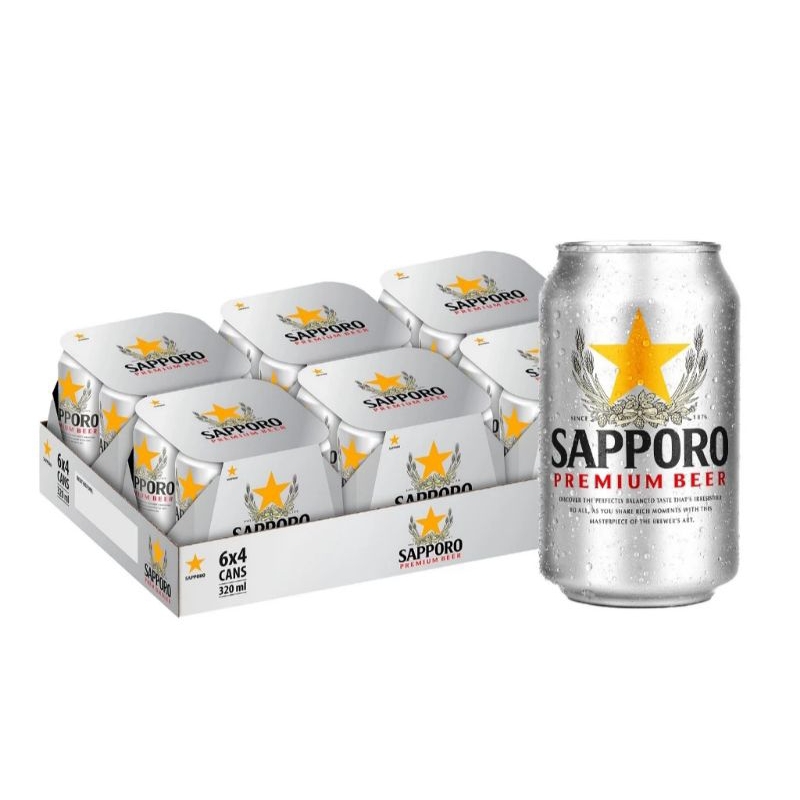Sapporo Beer Can Drink ( 320ml x 24 can) | Shopee Malaysia