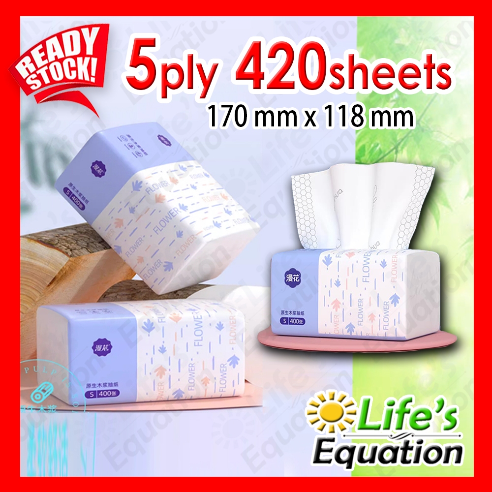 Tissue Paper Soft Facial Tissue 400 Sheets 5 Ply | Shopee Malaysia