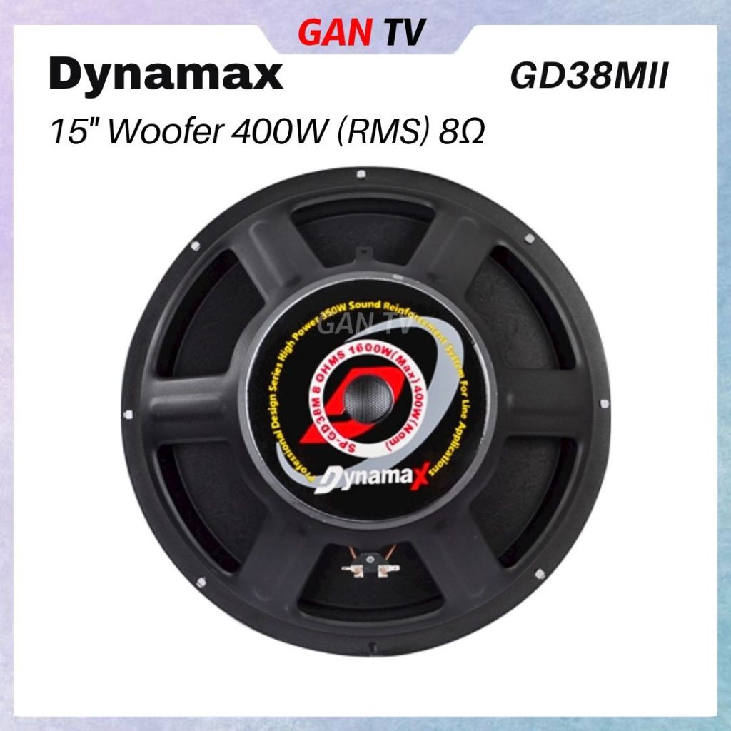 (1pc) Original Dynamax GD38MII 15" Inch 400W 8Ω Woofer Karaoke Speaker Unit GD38M GD-38M GANTV ...