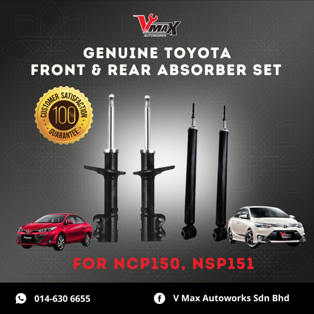 GENUINE TOYOTA Front & Rear Absorber Set For Toyota Vios NCP150, NSP151 | Shopee Malaysia