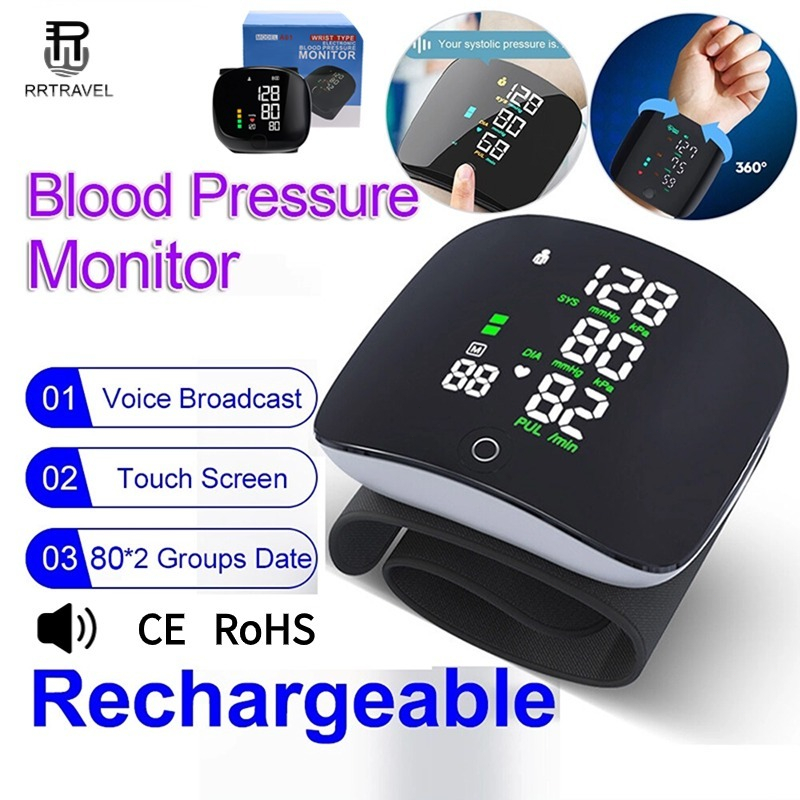 BP-A01 Wrist Blood Pressure Monitor Rechargeable Automatic BP Monitor ...