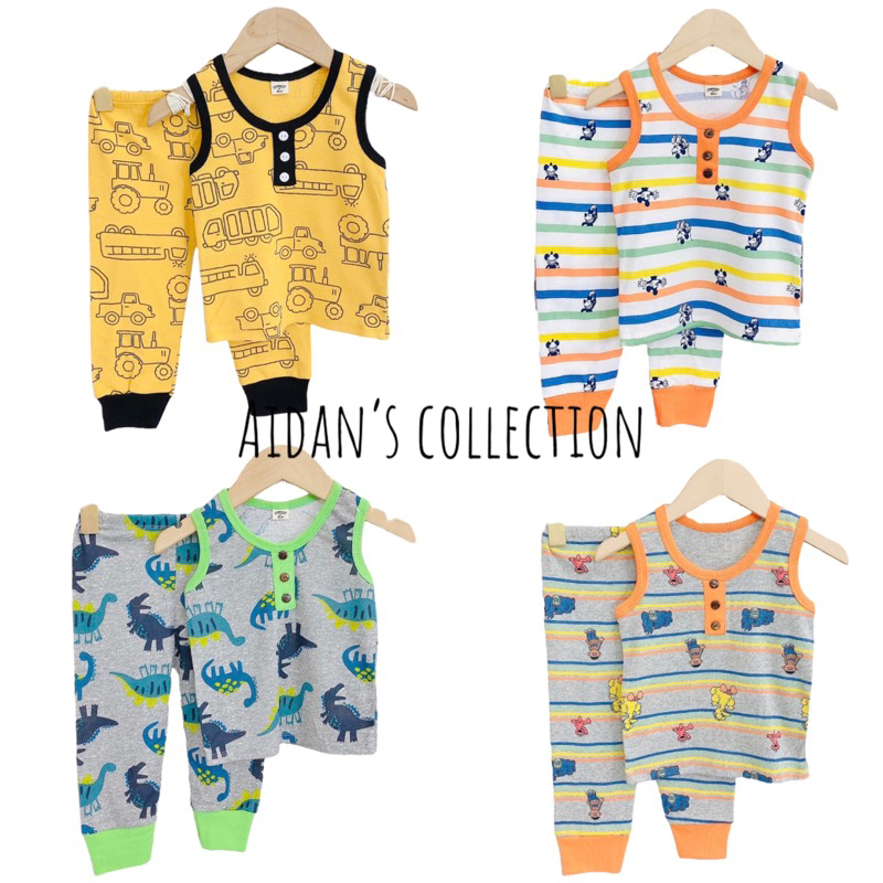 Singlet Set with Long Pants Boy Lynhkids / Set Singlet dengan Seluar ...