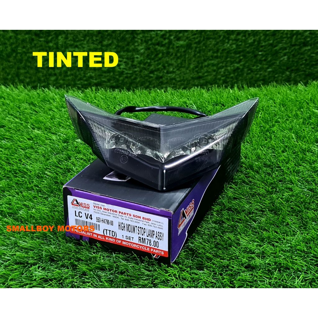 YAMAHA LC135 V4 V5 V6 V7 NEW TINTED LED REAR SPOILER SEAT BAR LBAR ...