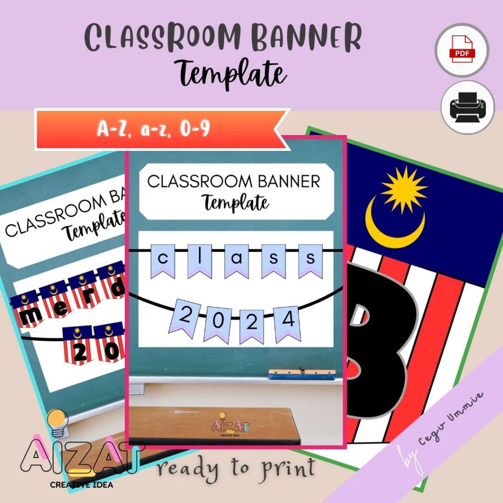 [ Softcopy | PDF ] ABC 123 Huruf Alphabet Number Letters Custom Wording/Font | Shopee Malaysia